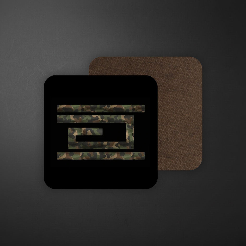 Drumcode camo logo coaster