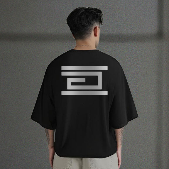 Drumcode logo print super oversized unisex t shirt in black