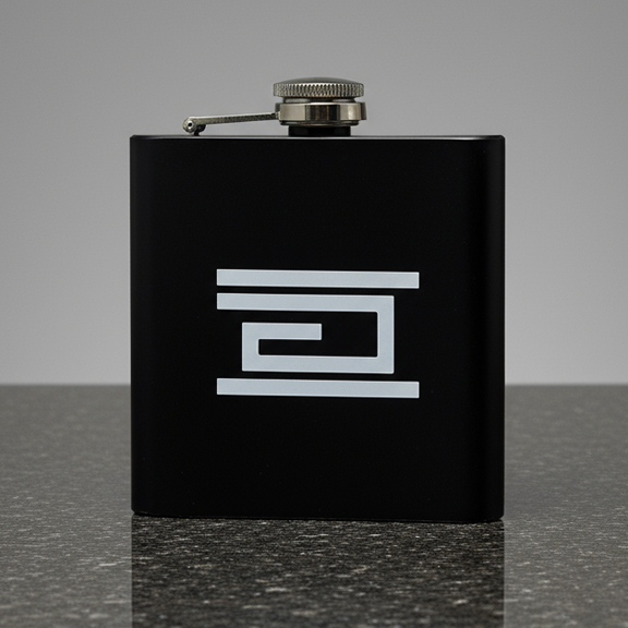 Drumcode hip flask in black