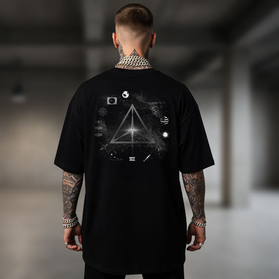 Adam Beyer Explorer print super oversized unisex t shirt in black ...