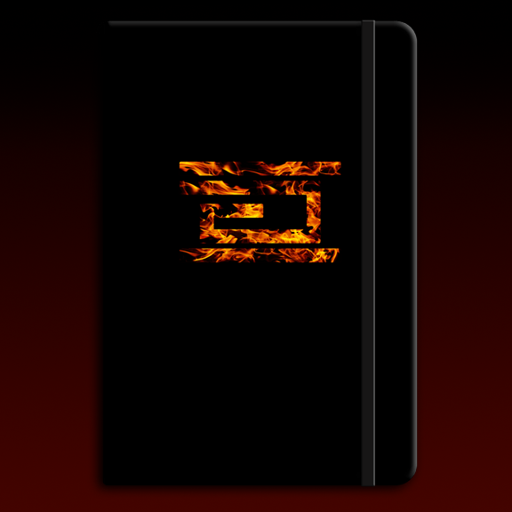 Drumcode flames logo notebook in black