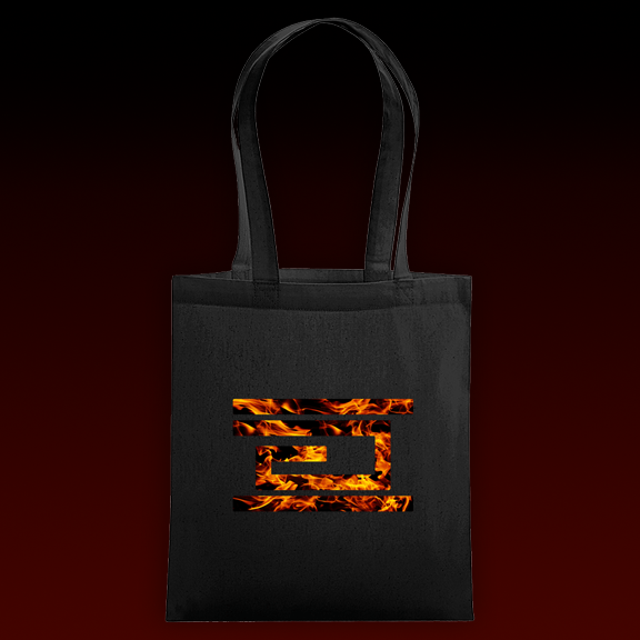 Drumcode flames logo tote bag in black